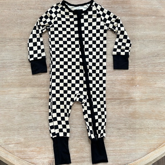 One Pieces | Baby Boy Bamboo Checkerboard Coverall Zipper Onesie ...